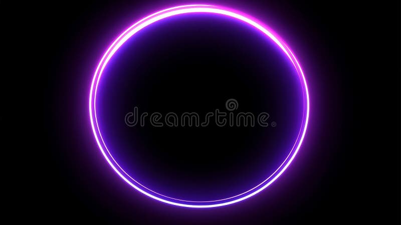 A Blue and Purple Tech Circle in Digital Style, Set on a Dark ...