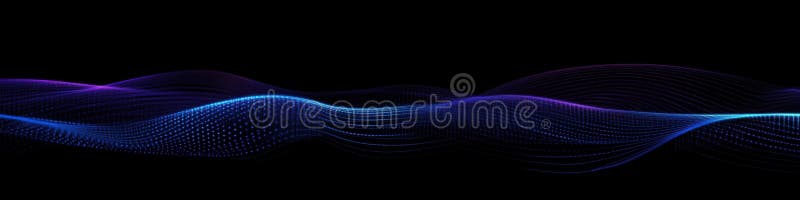 Blue and Purple Tech Network with Glowing Lines on Dark Gradient Stock ...