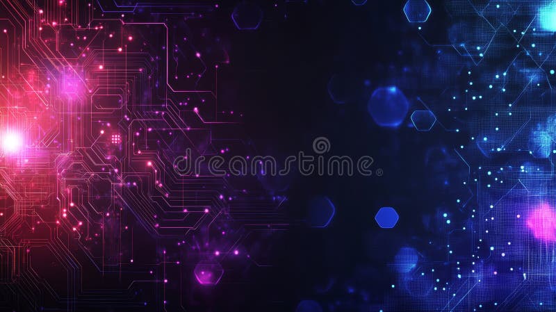 A Blue and Purple Technology Background Circuit. Stock Image Stock ...