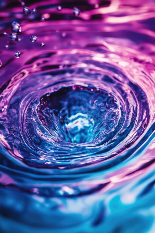 Blue and Purple Water Drop Close Up Stock Image - Image of natural ...