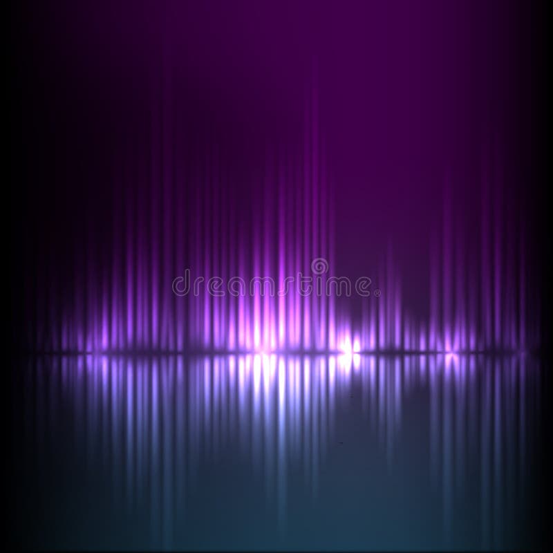 Blue-purple Wave Abstract Equalizer Background. Stock Vector ...