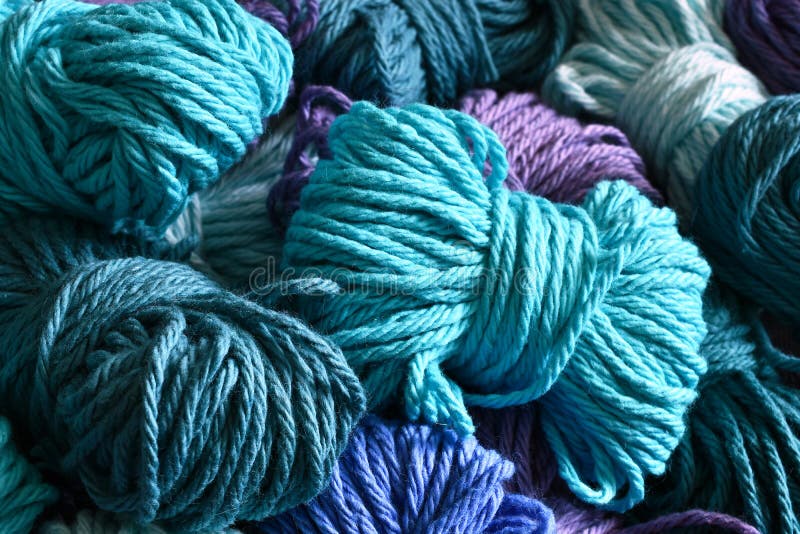 Blue and Purple Yarn Close Up Stock Image - Image of crochet, craft ...
