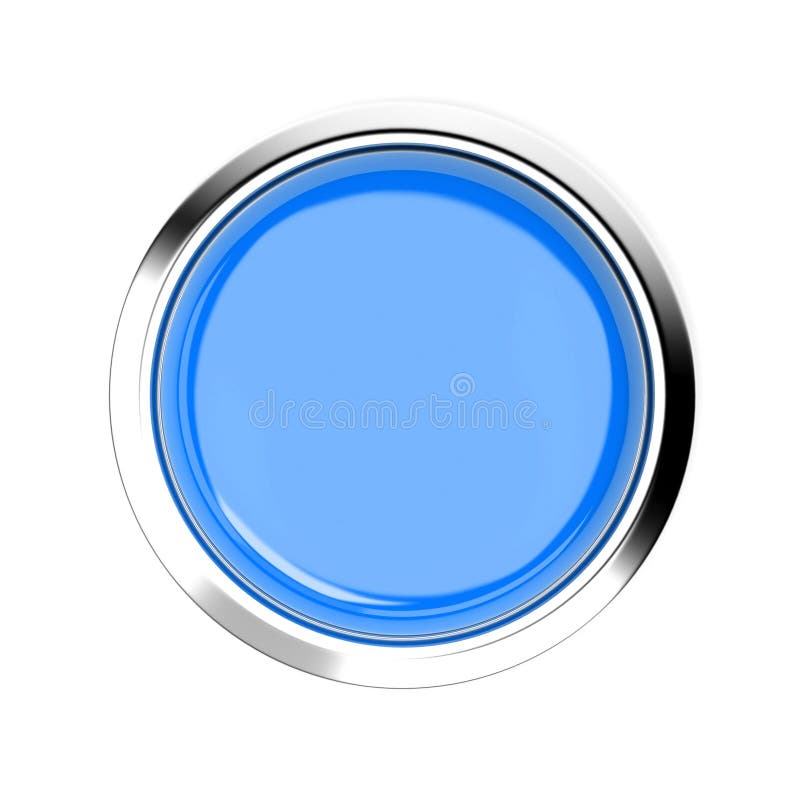 Red Push Button. Alarm Sign, Top View. 3d Rendering Illustration ...