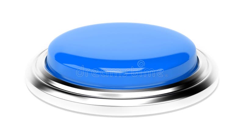Blue Push Button With @ Symbol - 3D Rendering Stock Illustration ...