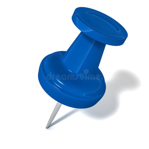 Blue pushpin stock illustration. Illustration of blue - 26622226