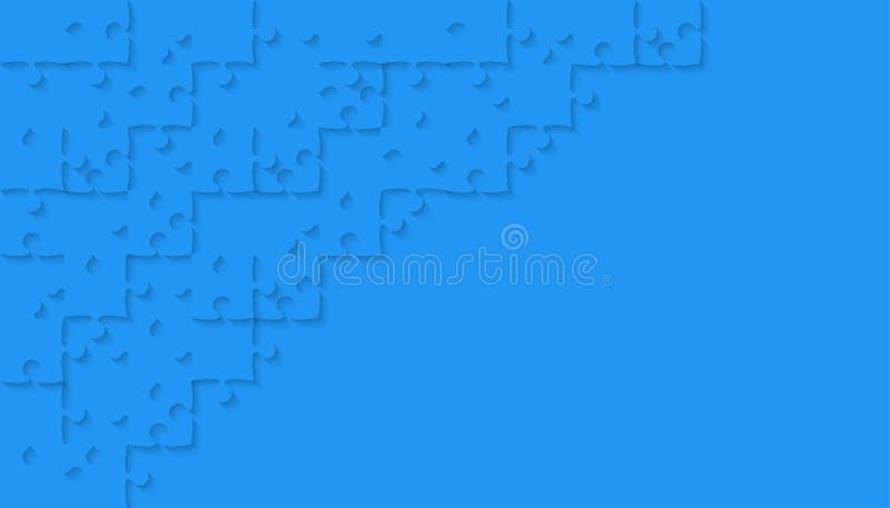 Blue Puzzle Piece Silhouette Man. Jigsaw. Stock Vector - Illustration ...