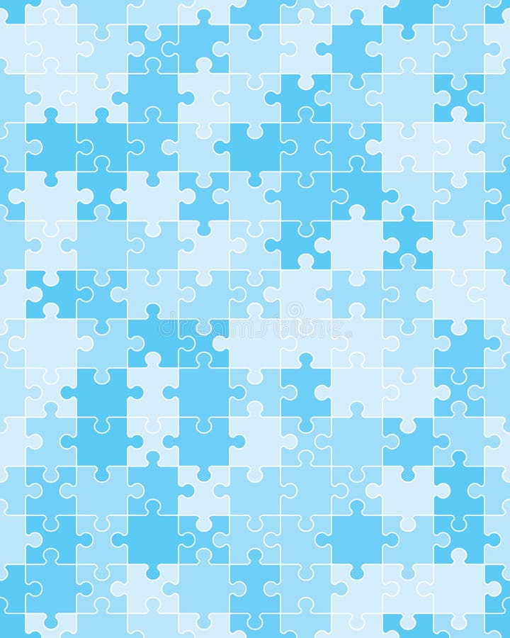 Blue puzzle, seamless stock illustration. Illustration of decoration ...