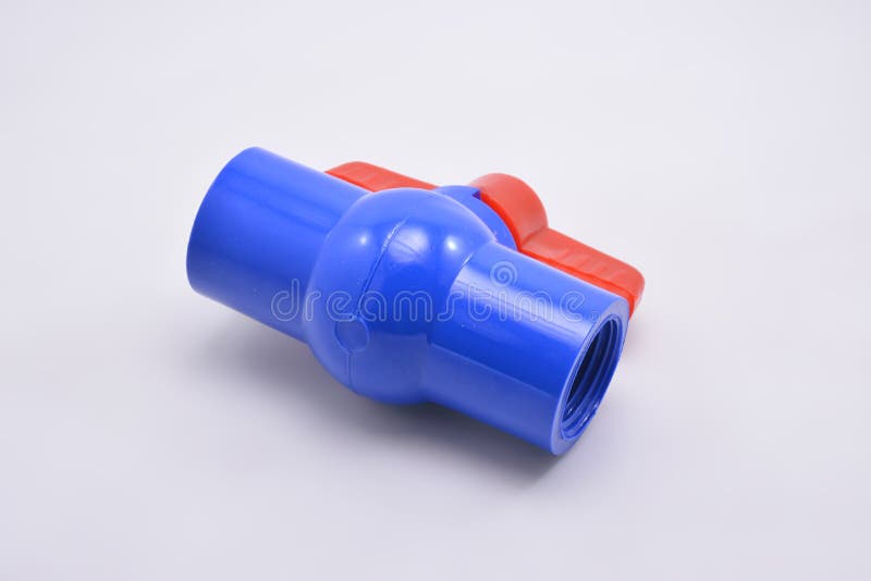 Blue Pvc Fitting Valve Used in Water Pipe Connection Stock Image ...