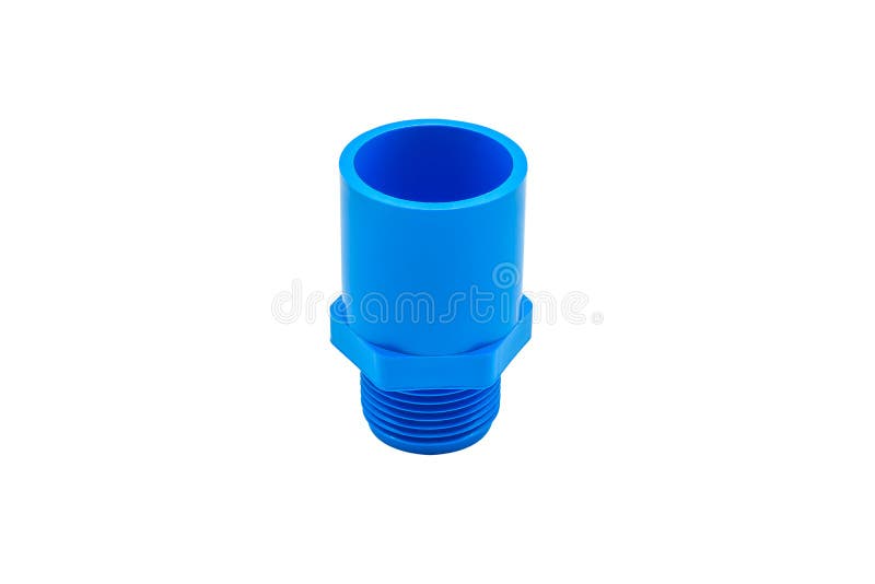 Blue Pvc Pipe Connection with Valve Isolated on White Stock Photo ...