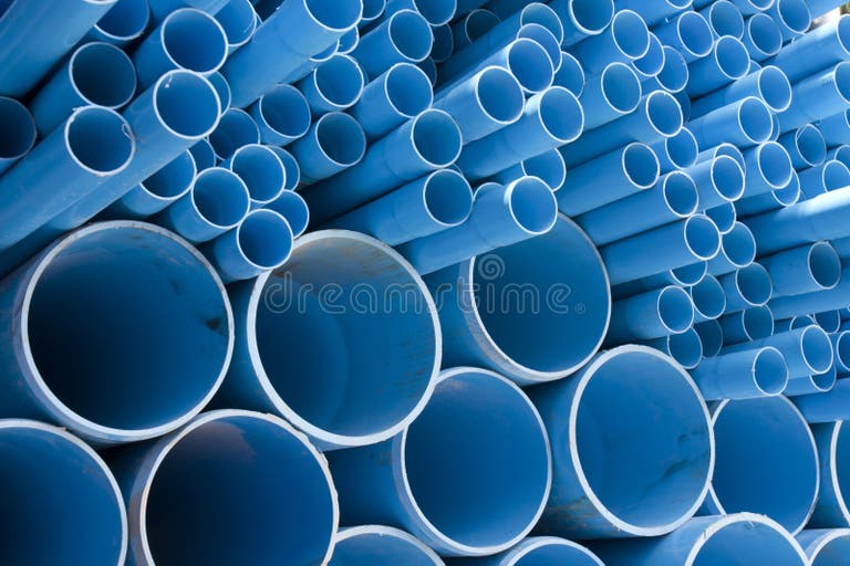 Blue pvc pipes stock image. Image of blue, industry, size - 19853141