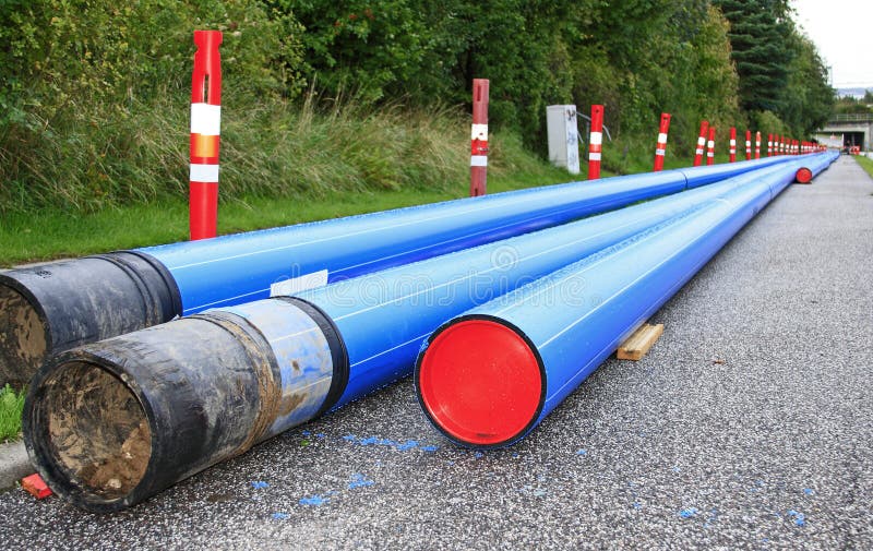 Blue PVC piping stock image. Image of engineering, orange - 21063751