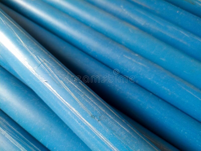 Blue Pvc Residential Pipes Useful in Drainage Stock Photo - Image of ...