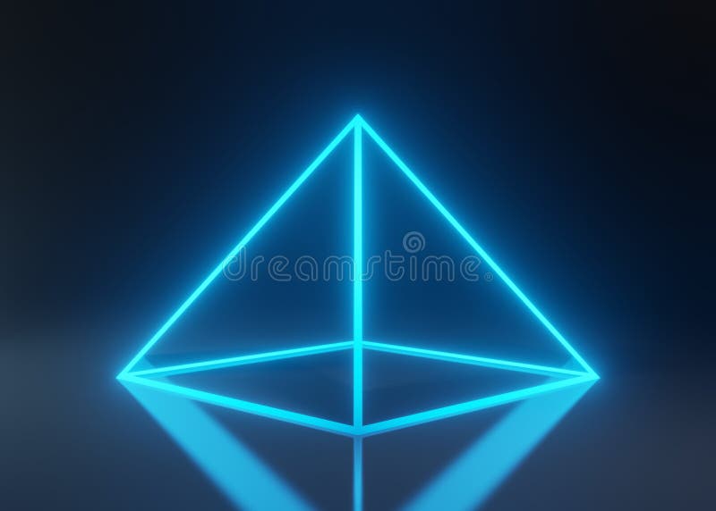Background Blue Illuminated Pyramid Stock Illustrations – 95 Background ...