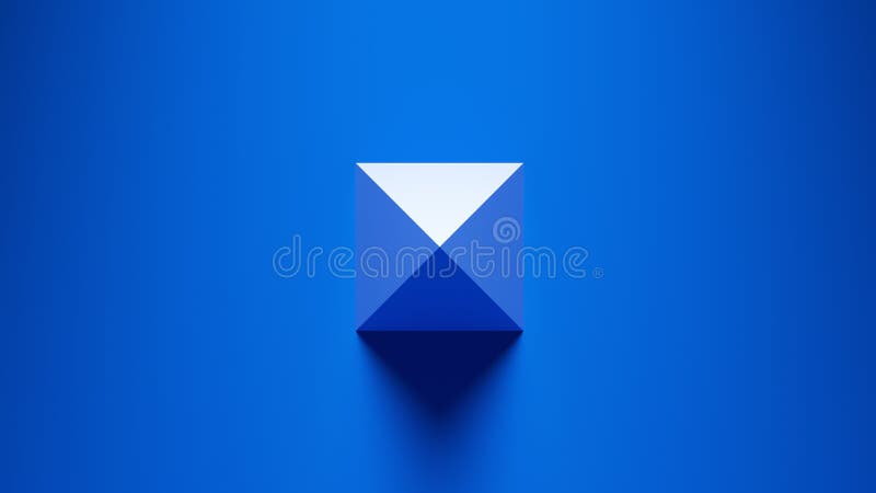 Blue Pyramid 3d Illustration Stock Illustration - Illustration of ...