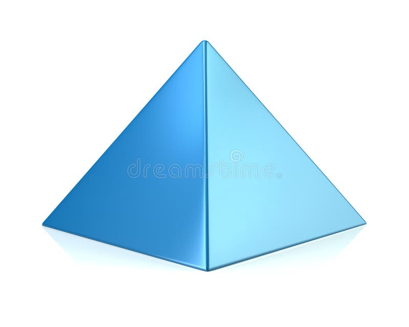 Blue pyramid stock illustration. Illustration of design - 17400922