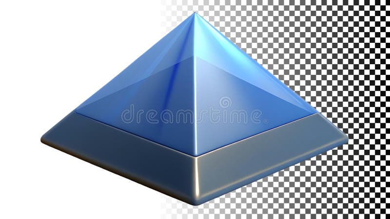 Blue Pyramid, Geometric Shape, and 3D Form for Design Png Transparent ...