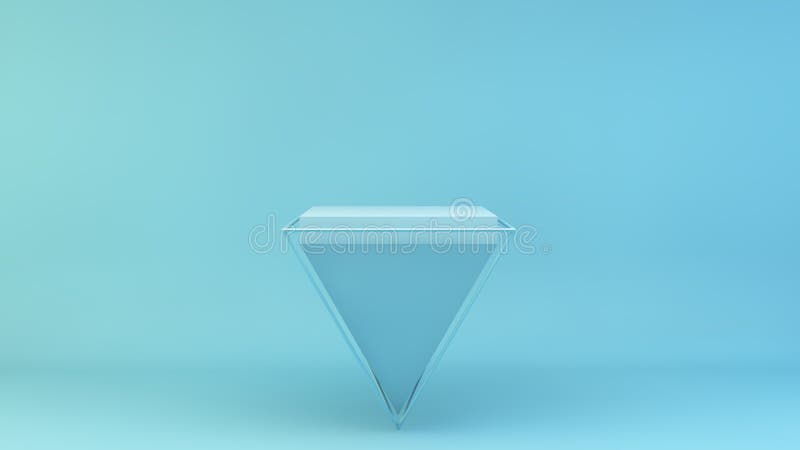 Blue pyramid inverted stock illustration. Illustration of pink - 182567902