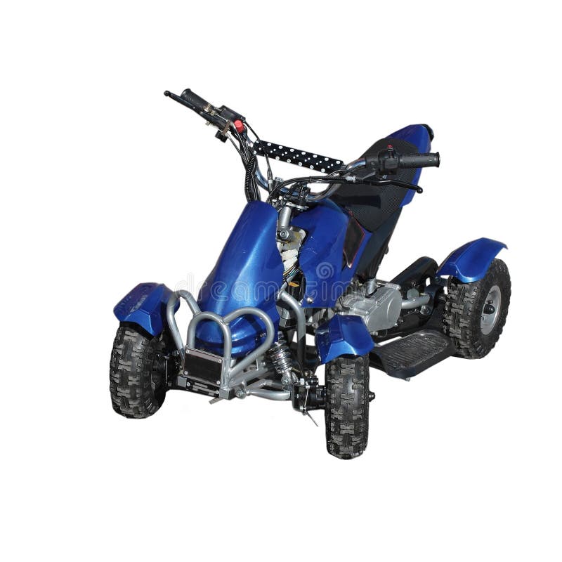 Blue 4x4 Quad-bike Atv Isolated Stock Photo - Image of active, country ...