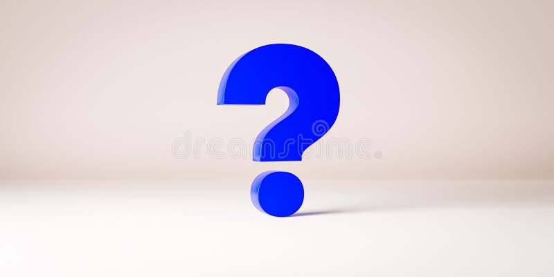 Blue Question Mark with Beige Background Stock Illustration ...