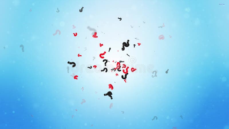 Abstract 4k 3D Question Mark Animated Loop Spin Moving Up Background ...