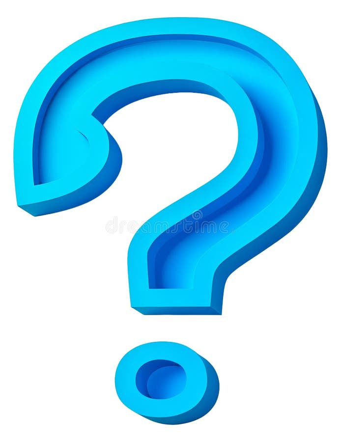 A Blue Question Mark on Transparent Background Stock Photo ...