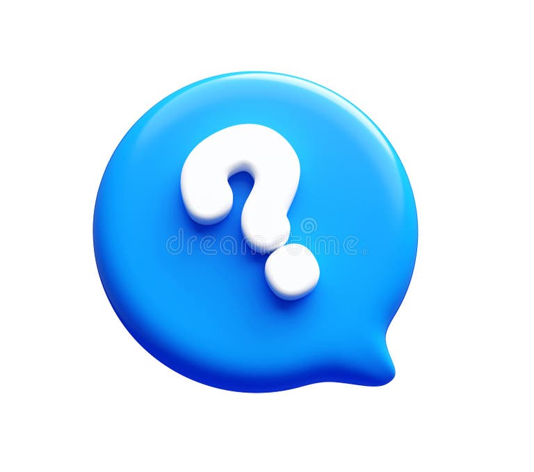 Blue Question Mark Icon 3d Illustration Background Stock Illustration ...