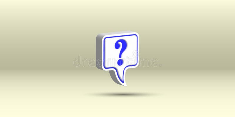 A Blue Question Mark Icon on a White Speech Bubble. Symbol of ...
