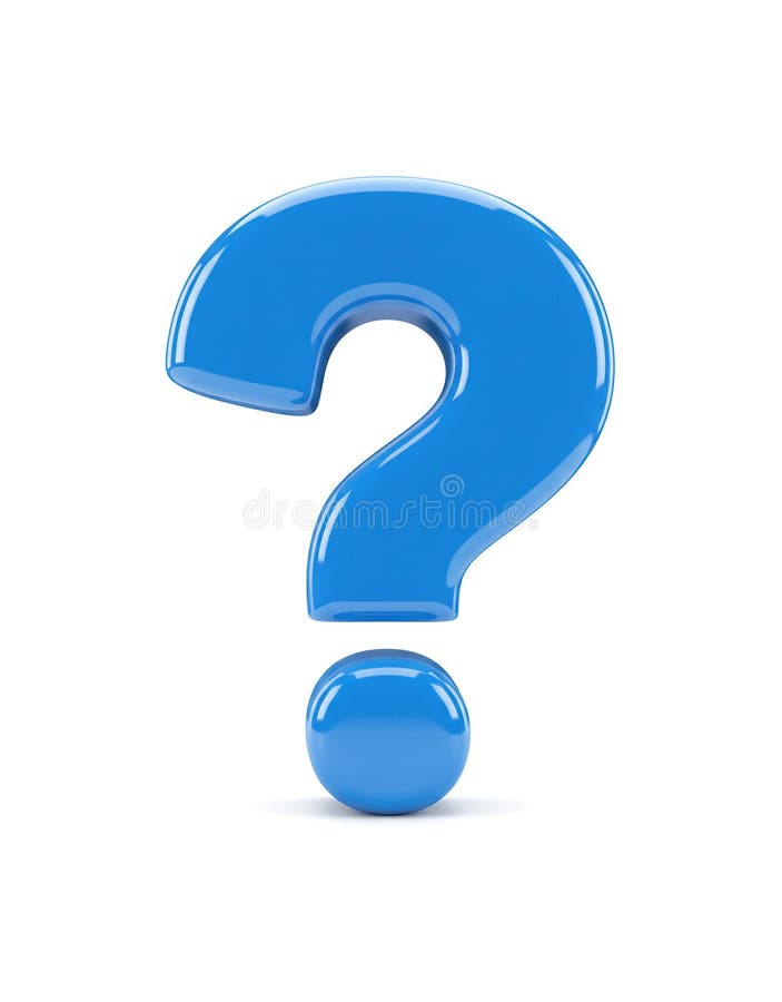 Blue Question Mark , Isolated on White Stock Illustration ...
