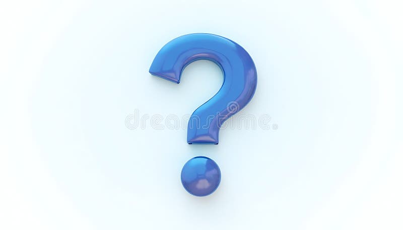 Blue Question Mark on Light Background Concept of Inquiry and Confusion ...