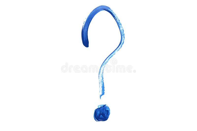 Blue Question Mark is Painted in Watercolor. Stock Photo - Image of ...