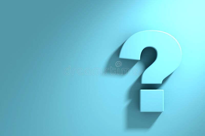 Blue Question Mark with Shadow Stock Illustration - Illustration of ...