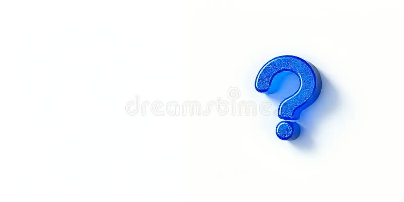 A Blue Question Mark Sits on a White Background Stock Illustration ...