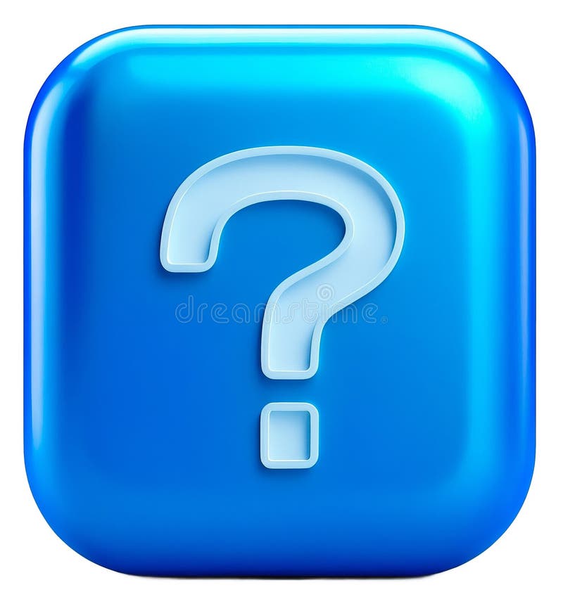 A Blue Question Mark on Transparent Background Stock Illustration ...