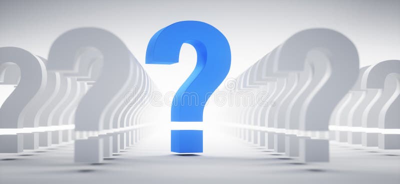 Blue Question Mark with White Question Marks Stock Illustration ...
