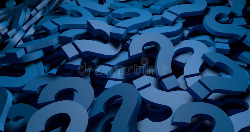 Blue Question Marks Background. Stock Illustration - Illustration of ...