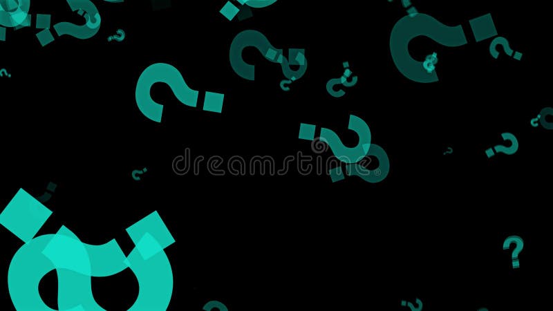 Blue Question Marks on a Black Background Stock Video - Video of quiz ...