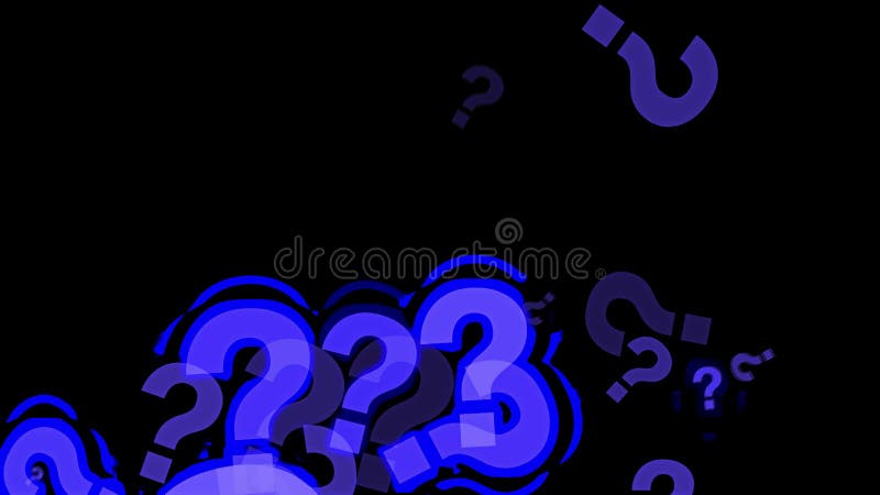 Blue Question Marks Rising Animation Stock Footage - Video of blue ...