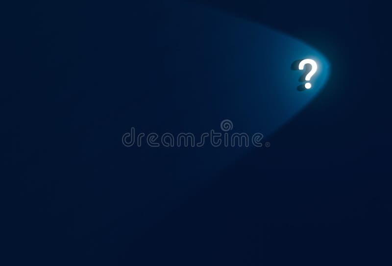 Blue Question Survey Question Mark Presentation Horizontal with Light ...