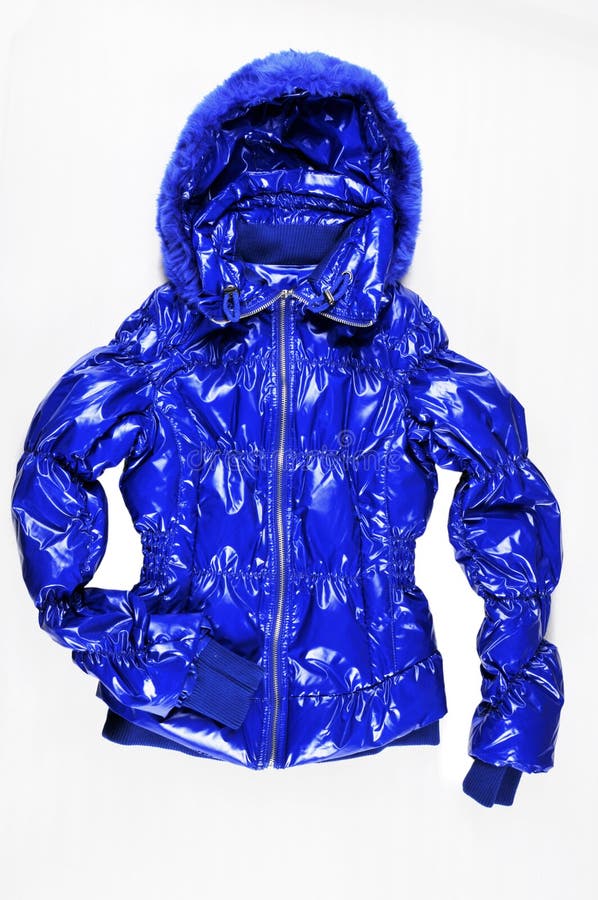 Blue quilted jacket stock photo. Image of modern, style - 59139926