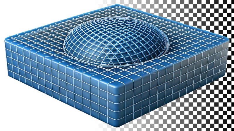 Blue Quilted Pattern, Padded Texture Design, Soft Surface Element Png ...