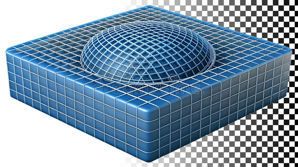 Blue Quilted Pattern, Padded Texture Design, Soft Surface Element Png ...