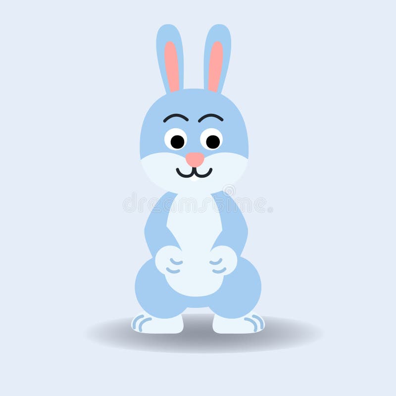 Blue Rabbit Cartoon.Alphabet Animal Stock Vector - Illustration of ...