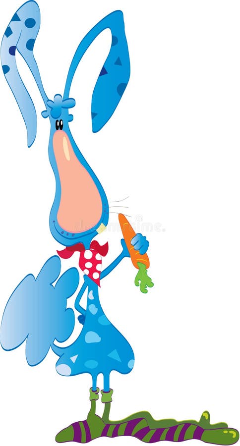 Blue rabbit stock vector. Illustration of ears, animal - 30493040