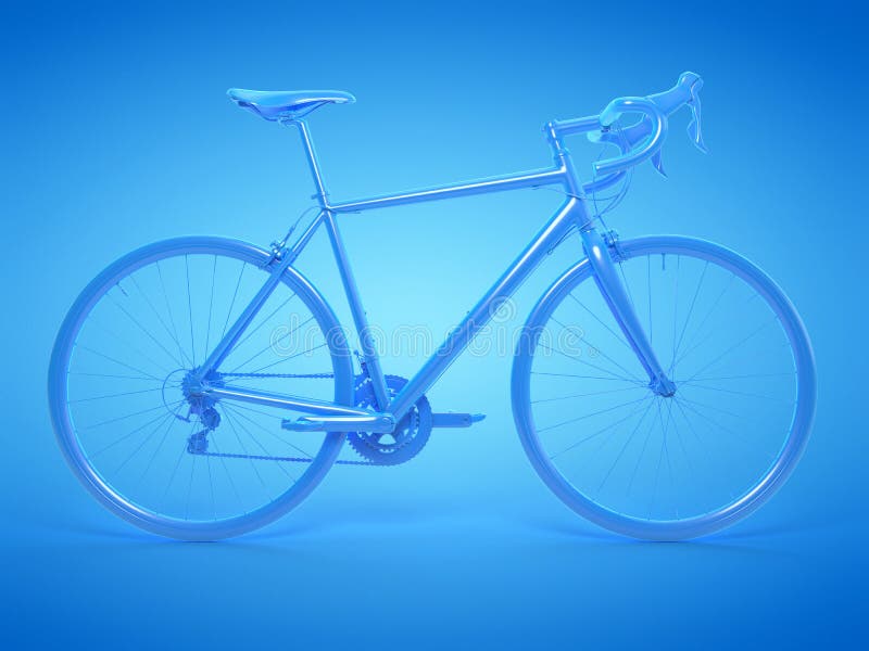 A blue racing bike stock illustration. Illustration of activity - 165076221