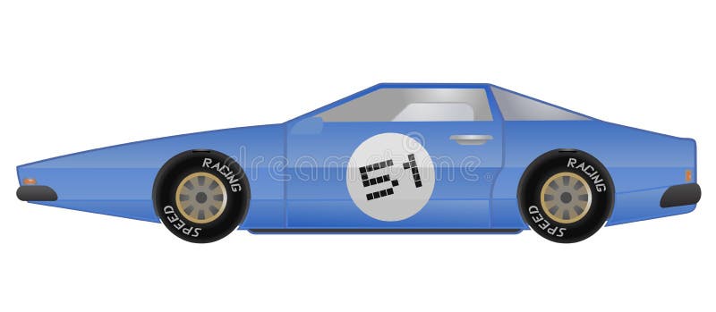 Blue racing car stock vector. Illustration of ride, motor - 39082082