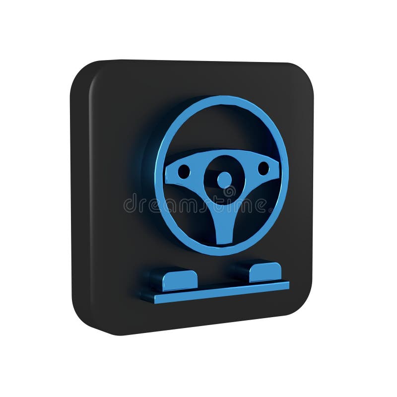 Blue Racing Simulator Cockpit Icon Isolated on Transparent Background ...