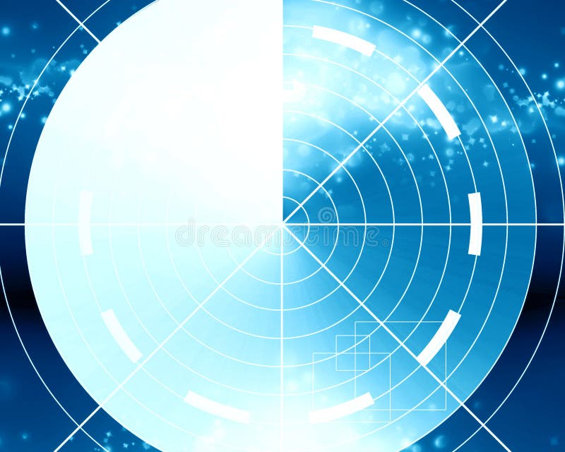 Blue radar screen stock illustration. Illustration of sonar - 4815282