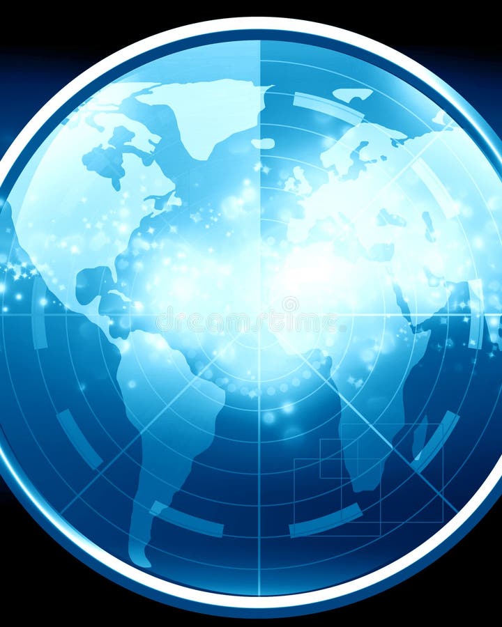 Blue radar screen stock illustration. Illustration of detect - 67577400
