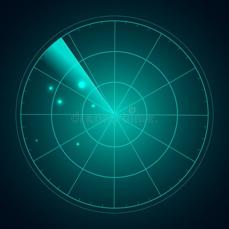Blue Radar Screen with Targets in Process ,dynamic Illustration ... Blue Radar Screen with Targets in Process ,dynamic Illustration ...