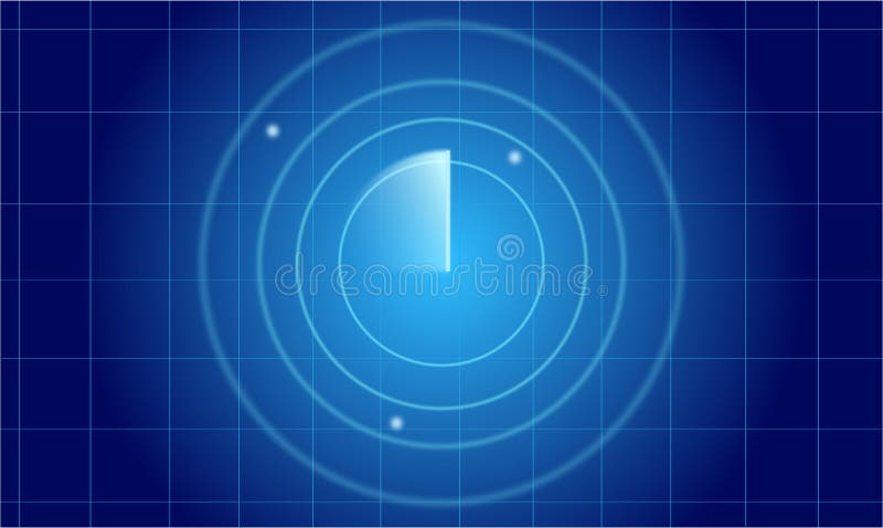Blue Radar Screen. Vector Illustration Stock Illustration ...